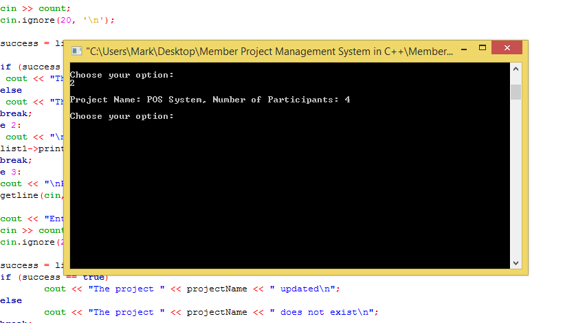 Member Project Management System in C++ with Source Code | SourceCodester